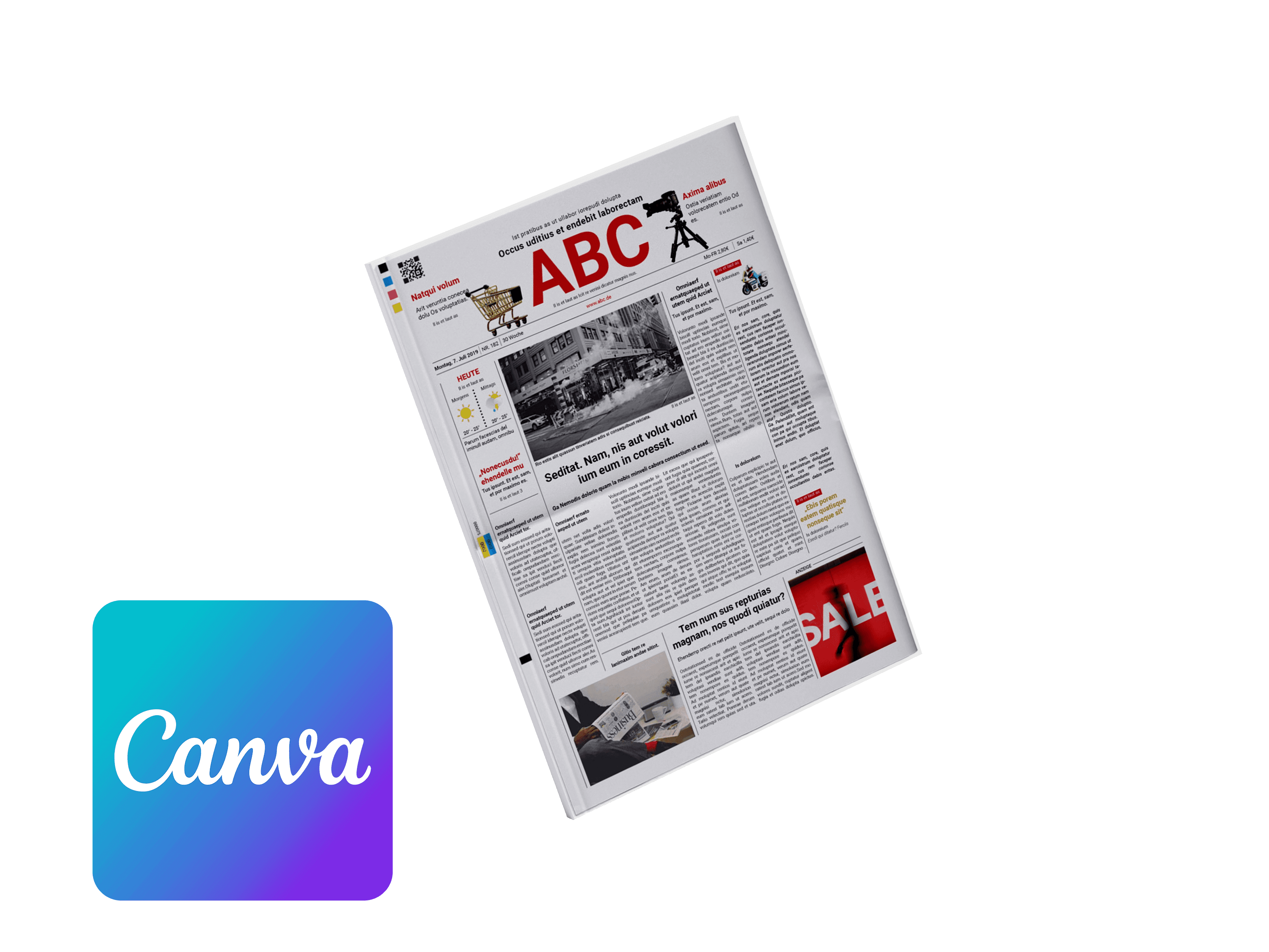 Eigene Zeitung mit Canva gestalten & drucken